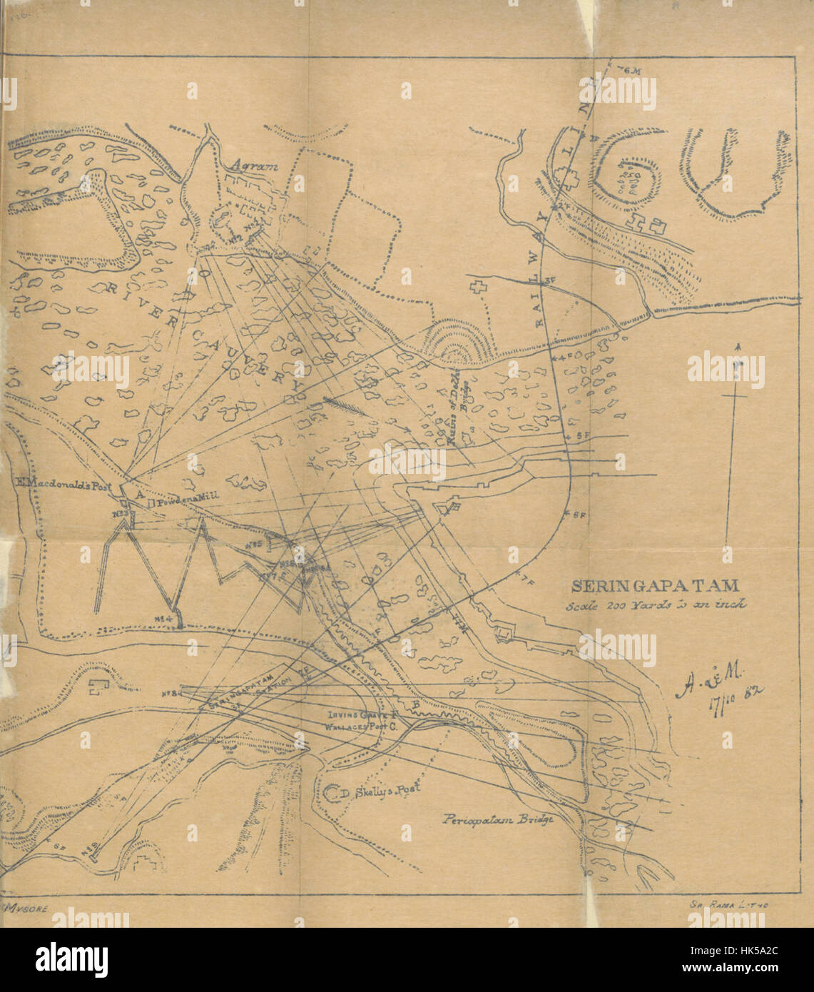 An illustration from 'A Guide to Seringapatam,' featuring historical ...