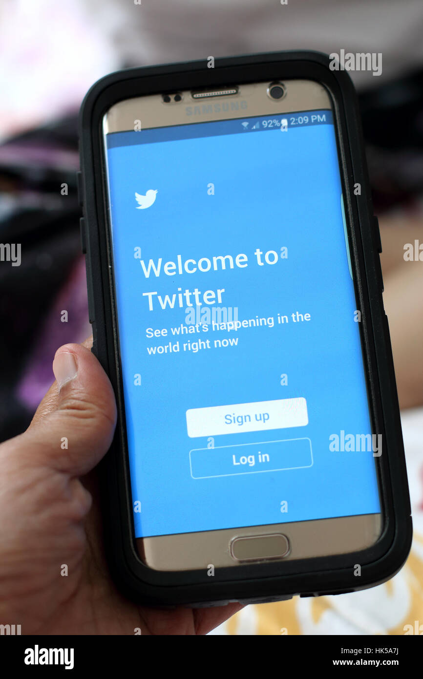 Twitter login screen hi-res stock photography and images - Alamy