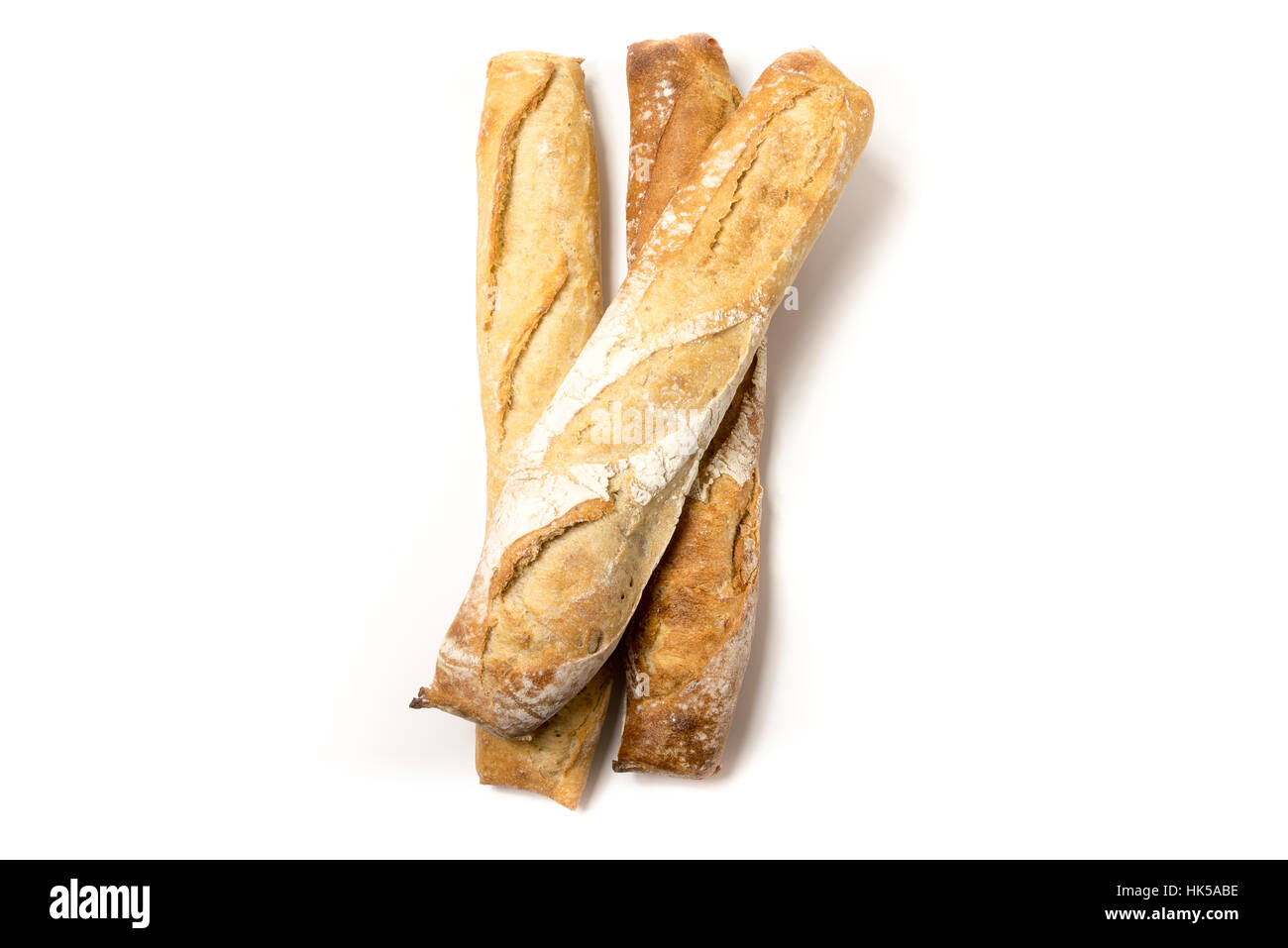 Typical French bread, baguettes isolated on white Stock Photo - Alamy