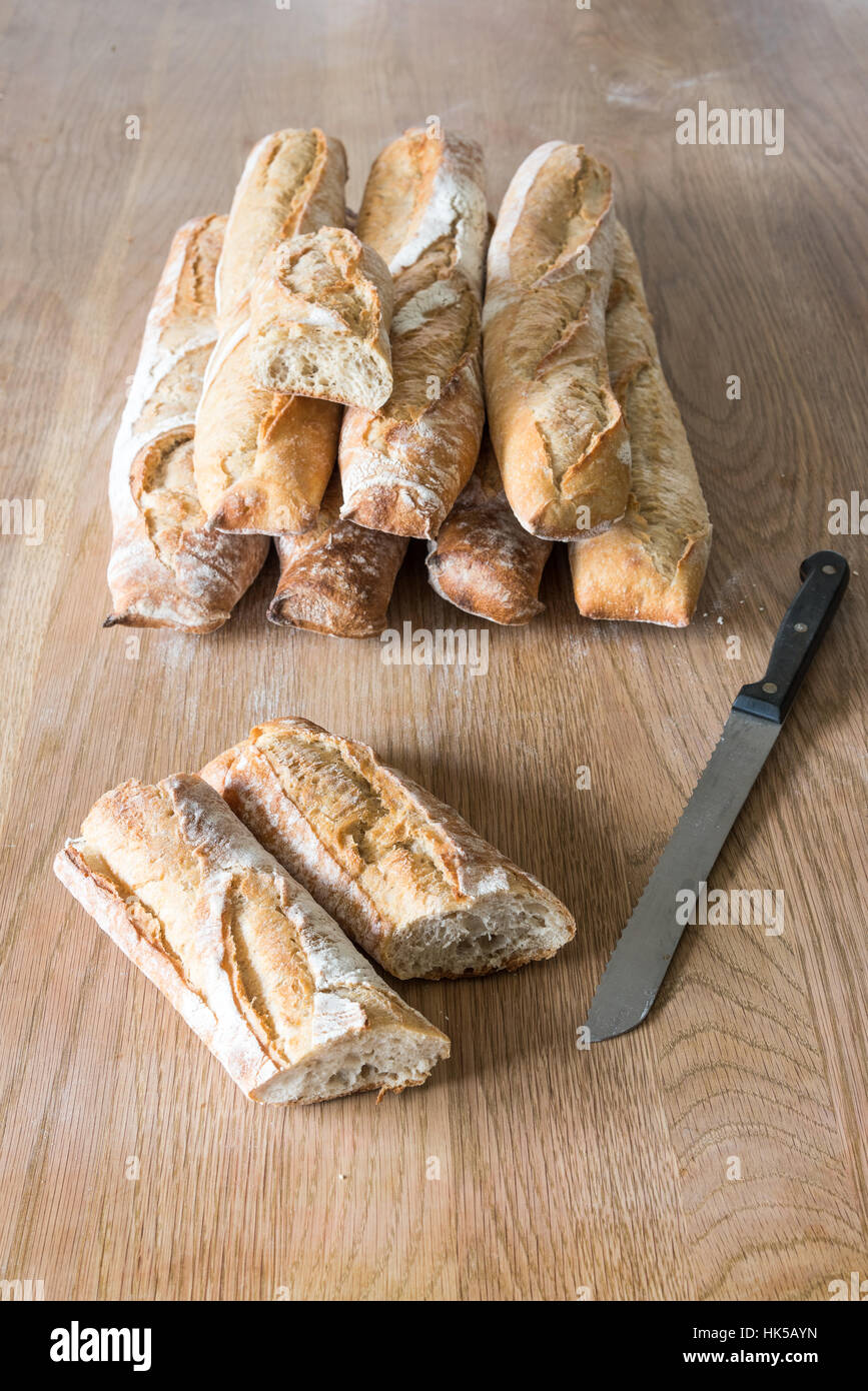 Typical French bread, baguettes Stock Photo - Alamy