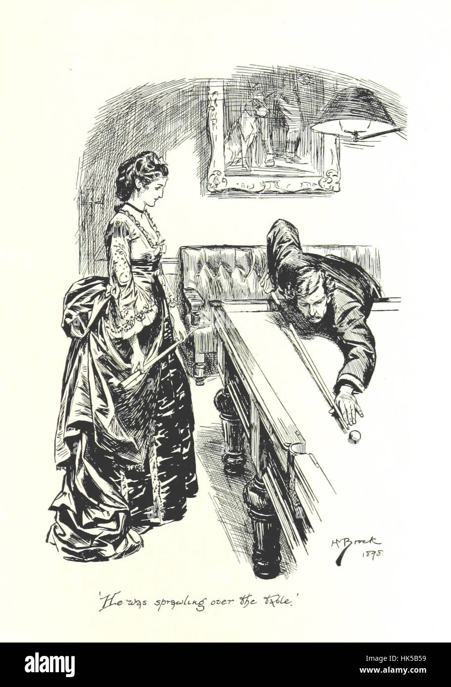 An illustration from 'The Works of G. J. Whyte-Melville,' showing a ...