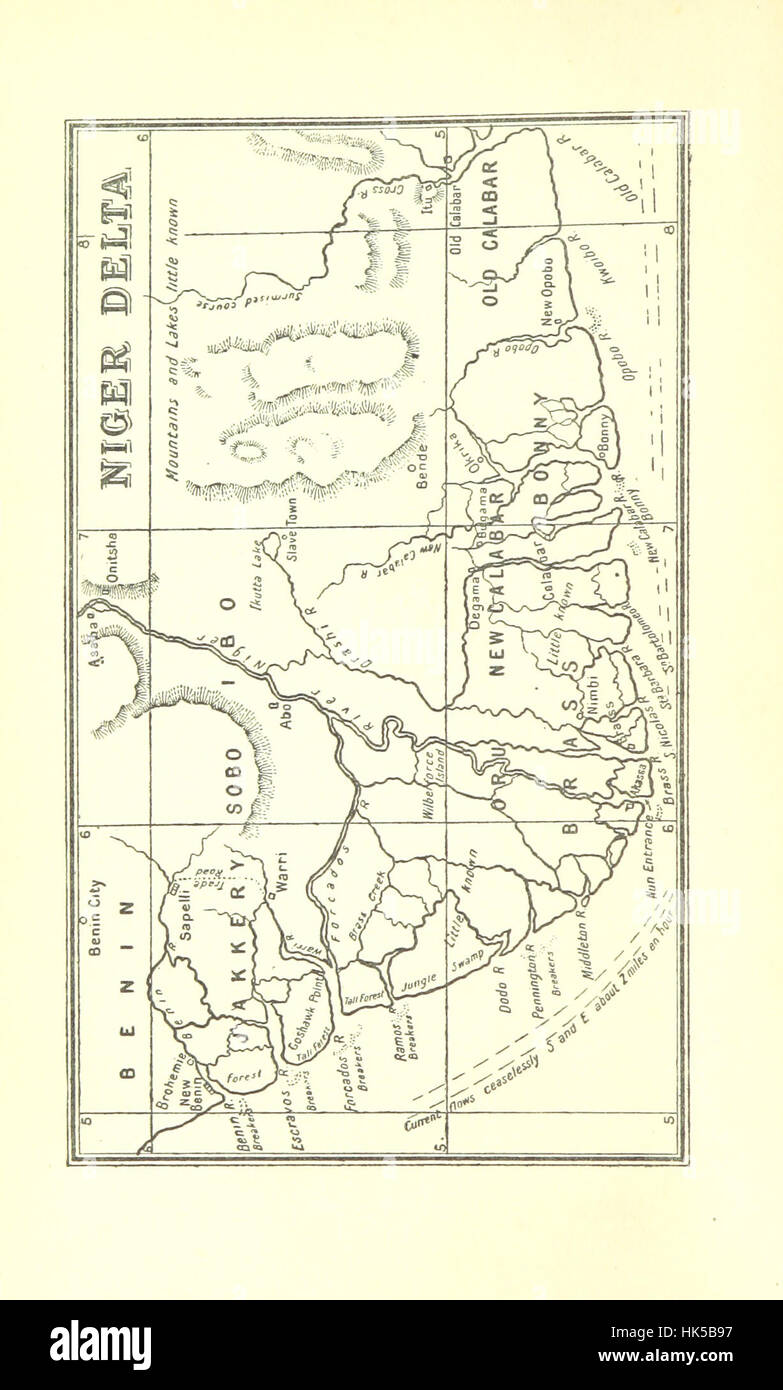 Illustration from 'In the Niger Country', depicting the geography and ...