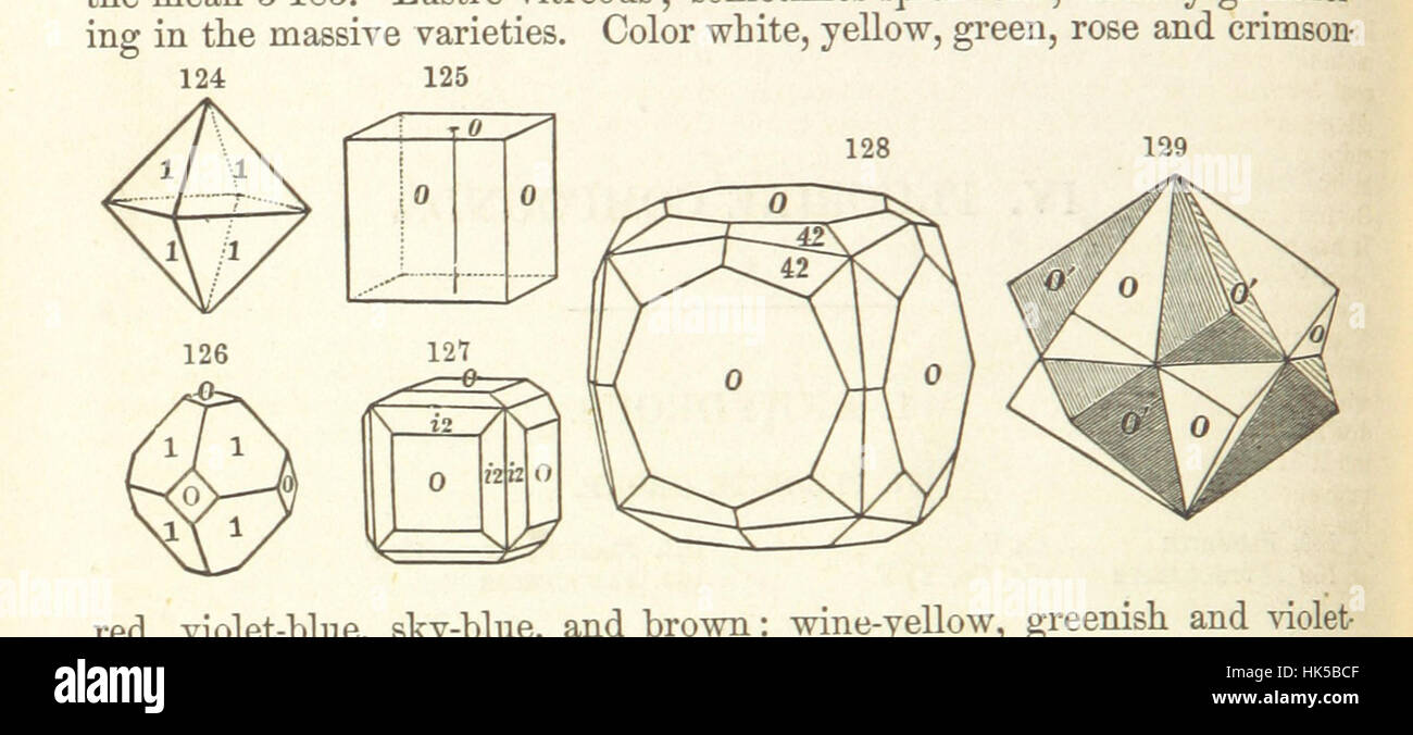 An illustration from 'A System of Mineralogy', depicting various ...