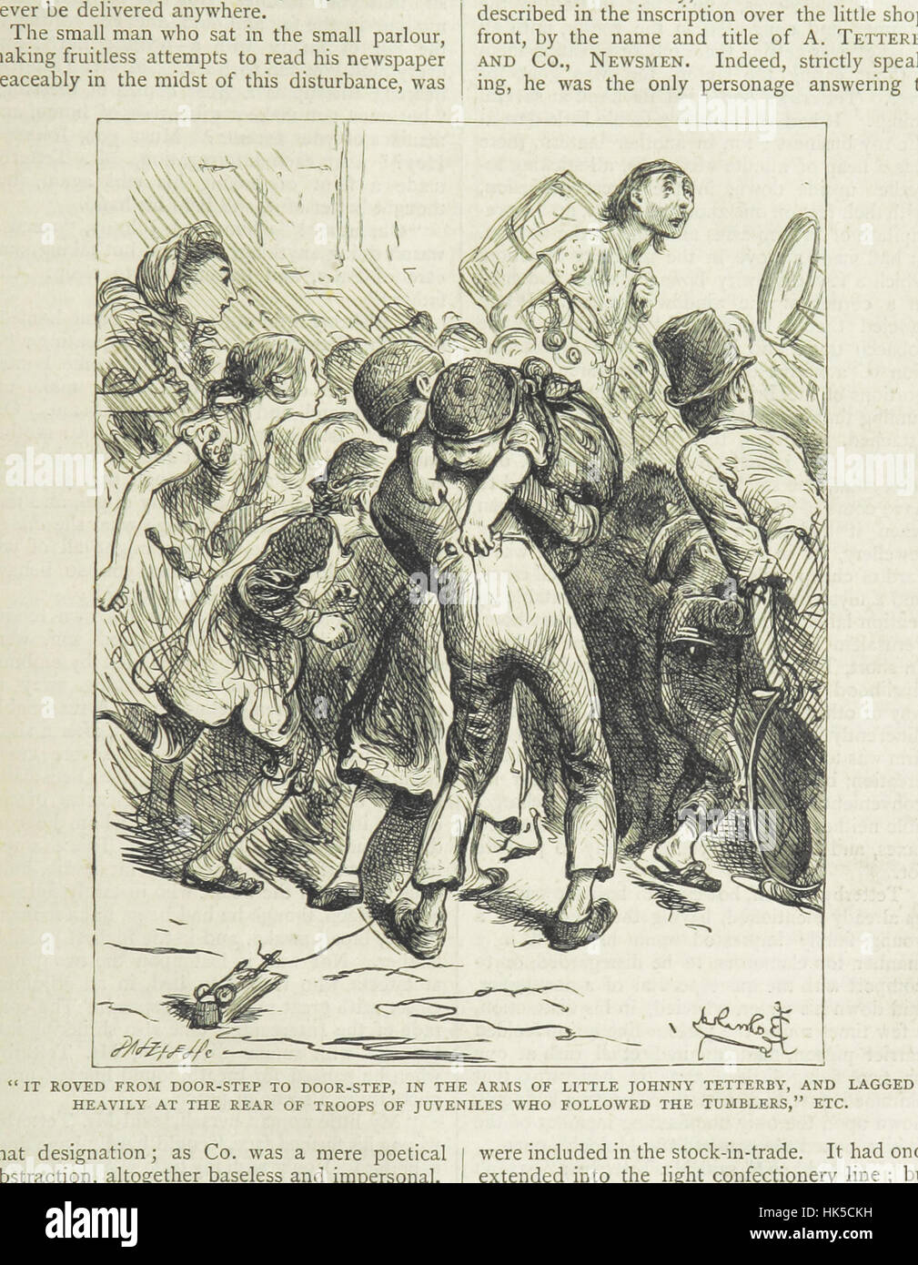 An illustration from 'The Works of Charles Dickens', showing scenes ...