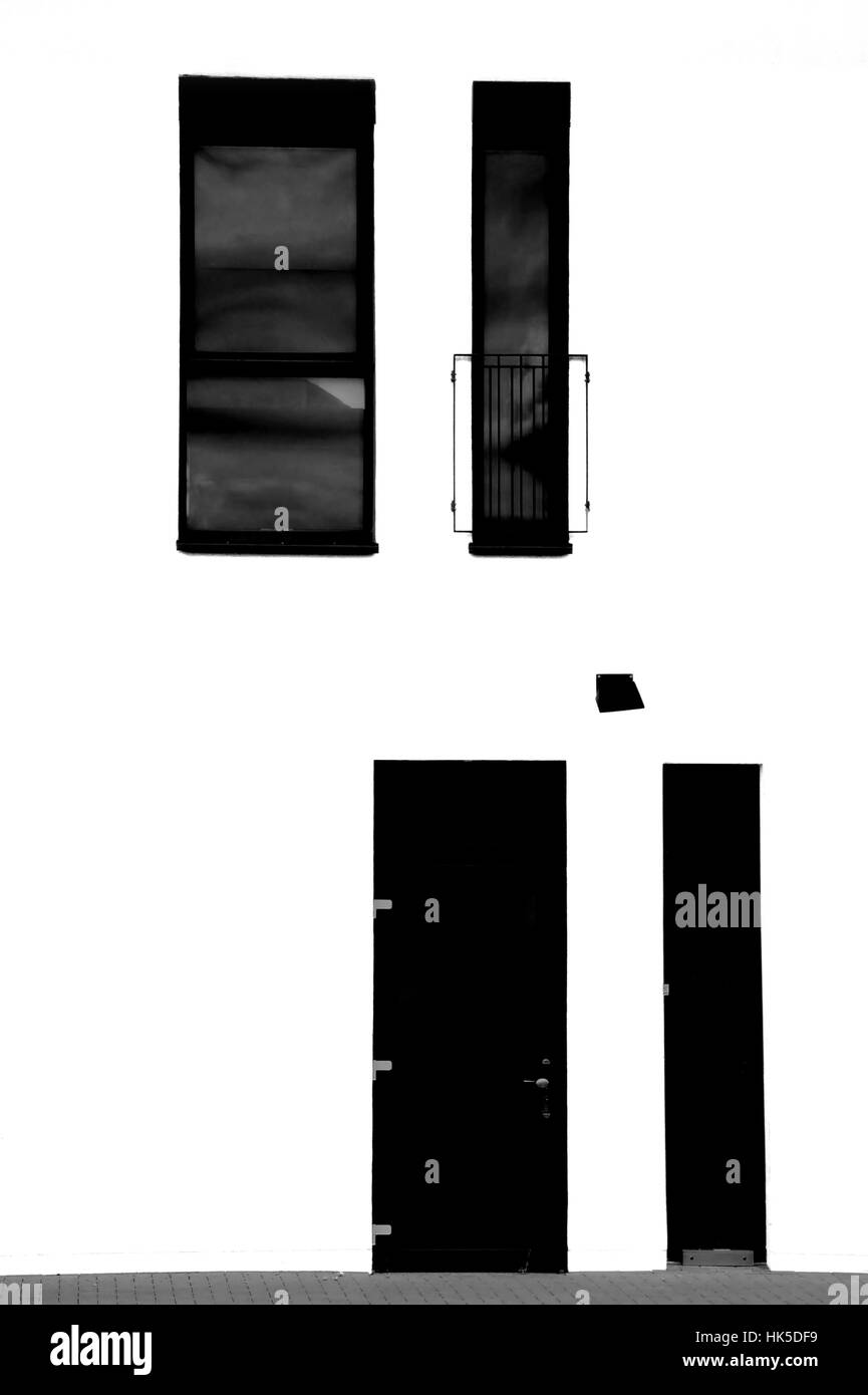 Glass windows doors modern Black and White Stock Photos & Images - Alamy