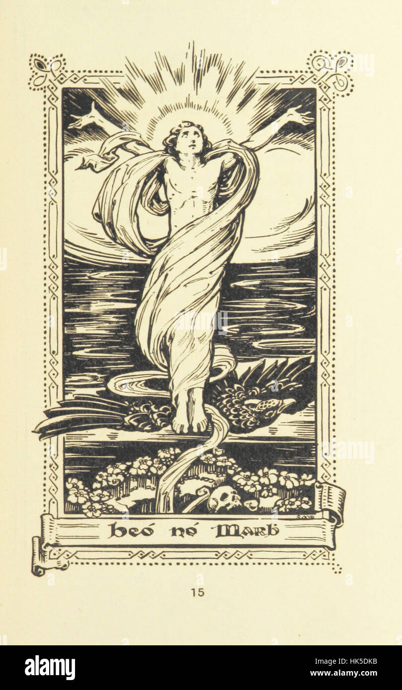 An image from 'Dornaïn daïn', a text in Irish Gaelic, illustrating key ...