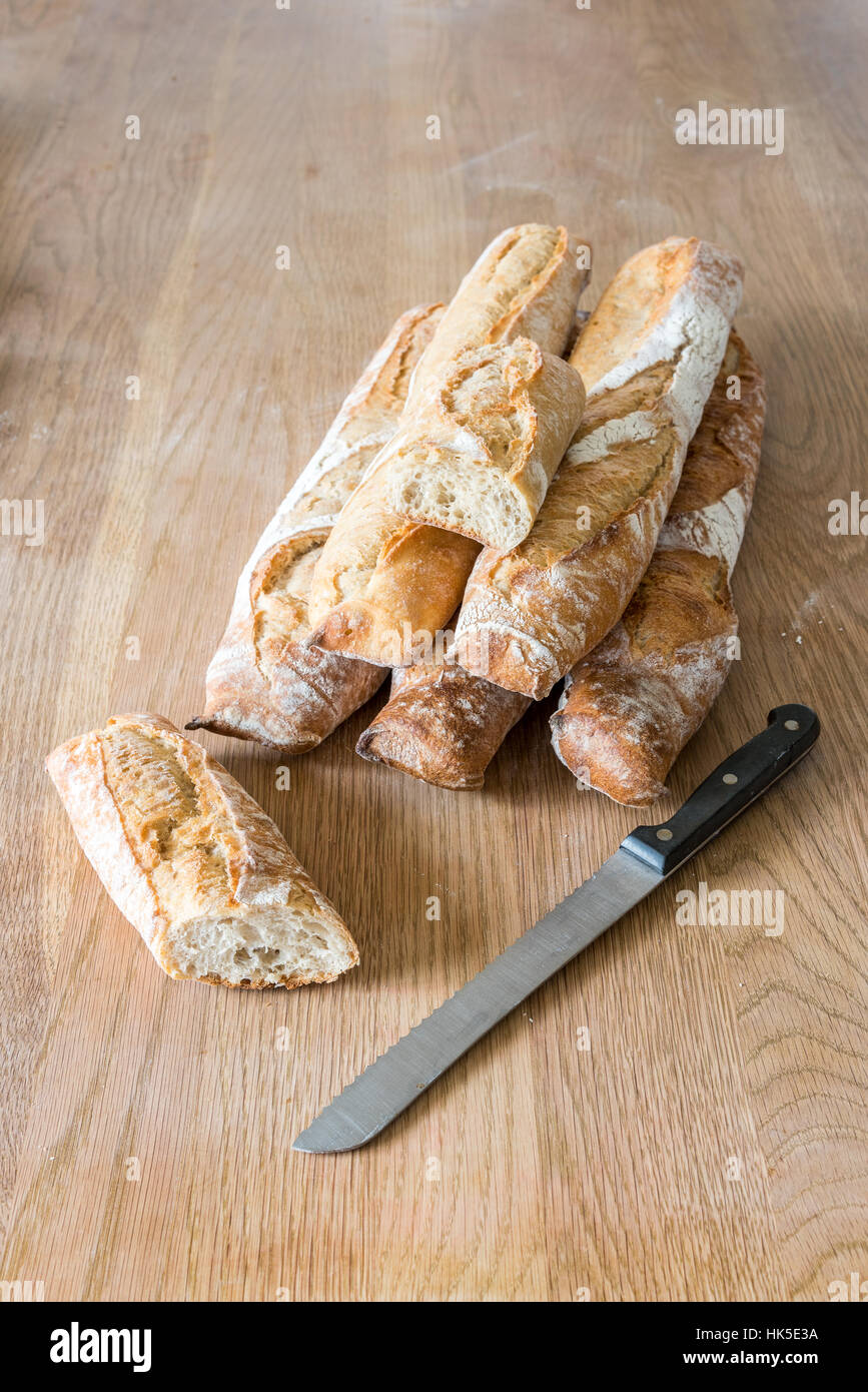 Typical French bread, baguettes Stock Photo - Alamy