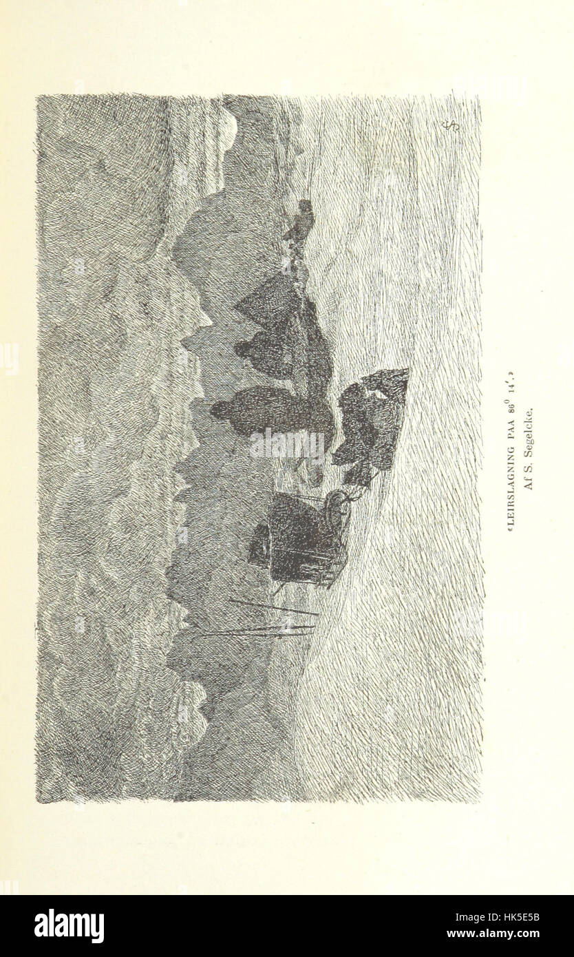 An illustration from 'Selv-Anden paa 86ø 14ï,' a Norwegian Polar ...