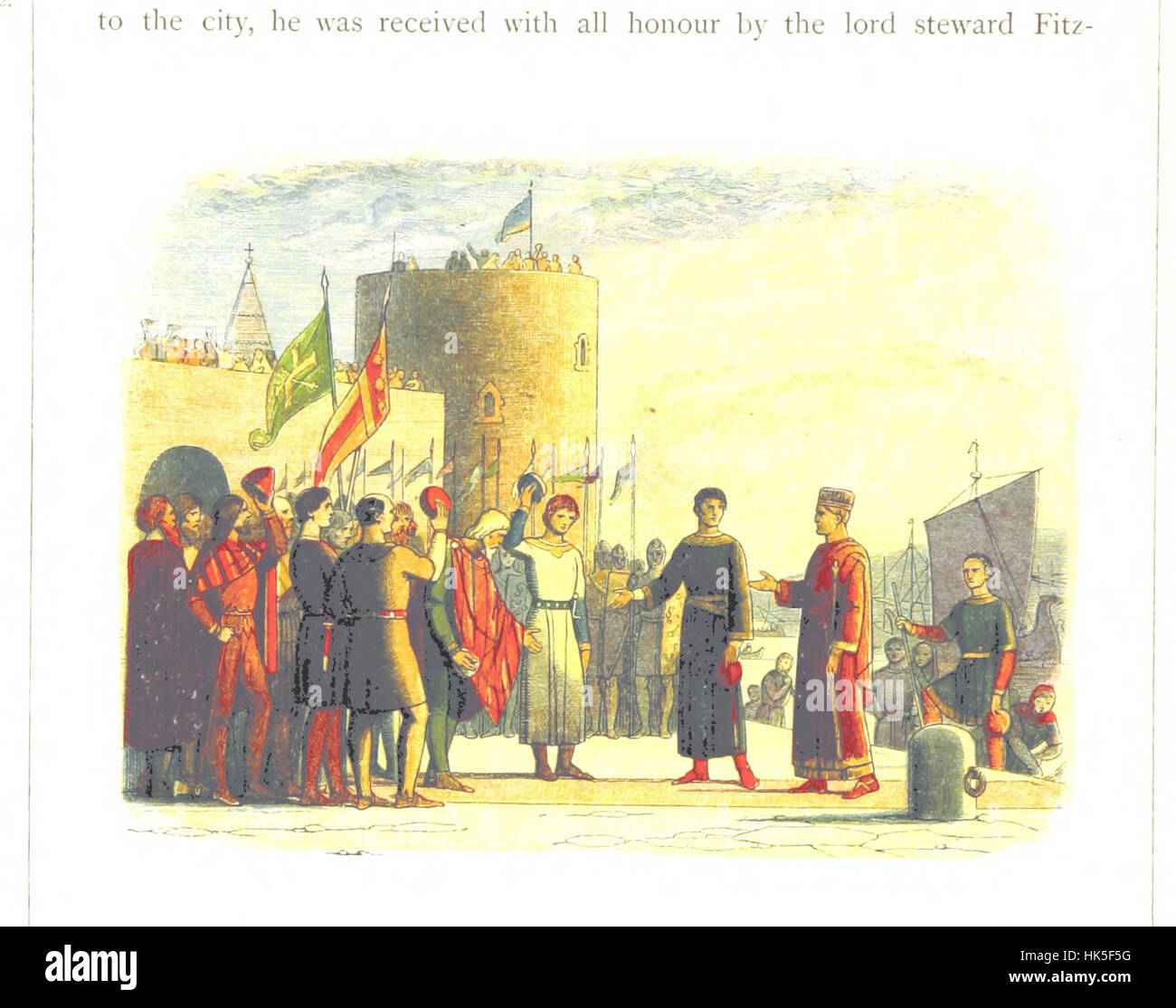 An image from 'A Chronicle of England B.C. 55-A.D. 1485,' depicting key ...