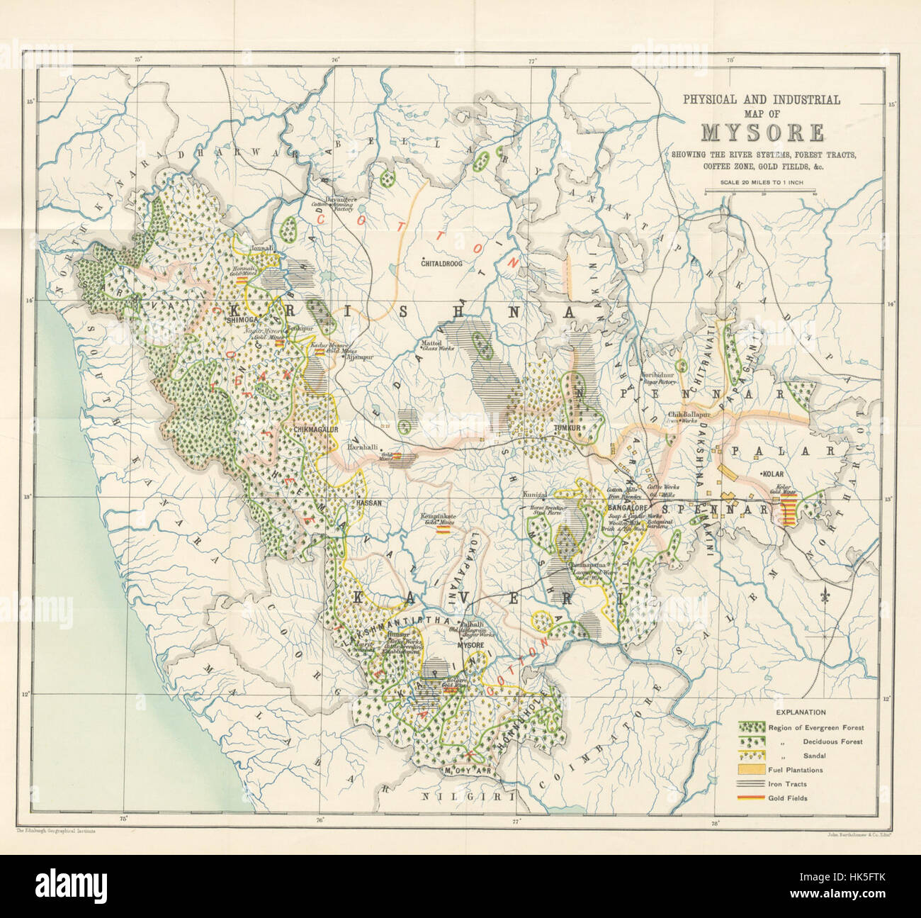 Mysore map hi-res stock photography and images - Alamy