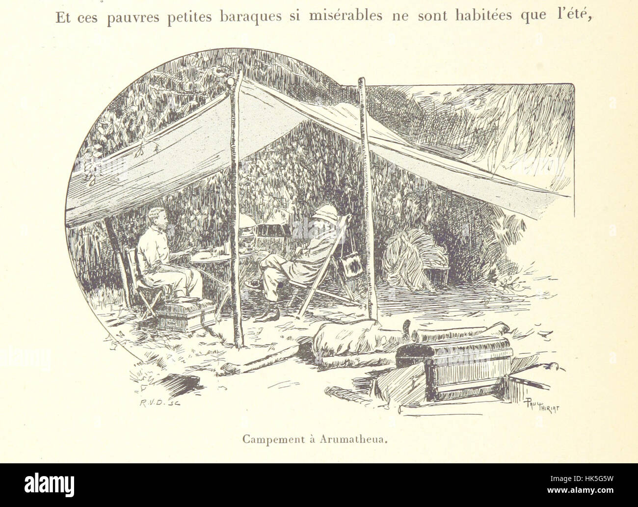 An illustration from 'Voyage au Tocantins-Araguaya,' showing scenes ...