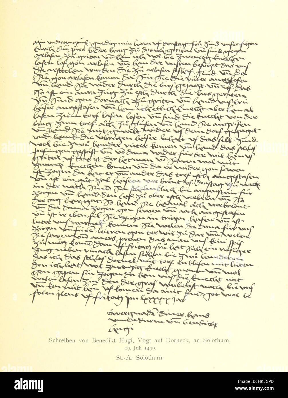 Die Beteiligung Solothurns am Schwabenkriege bis zur Schlacht bei Dornach, 22. Juli 1499. Nebst ...