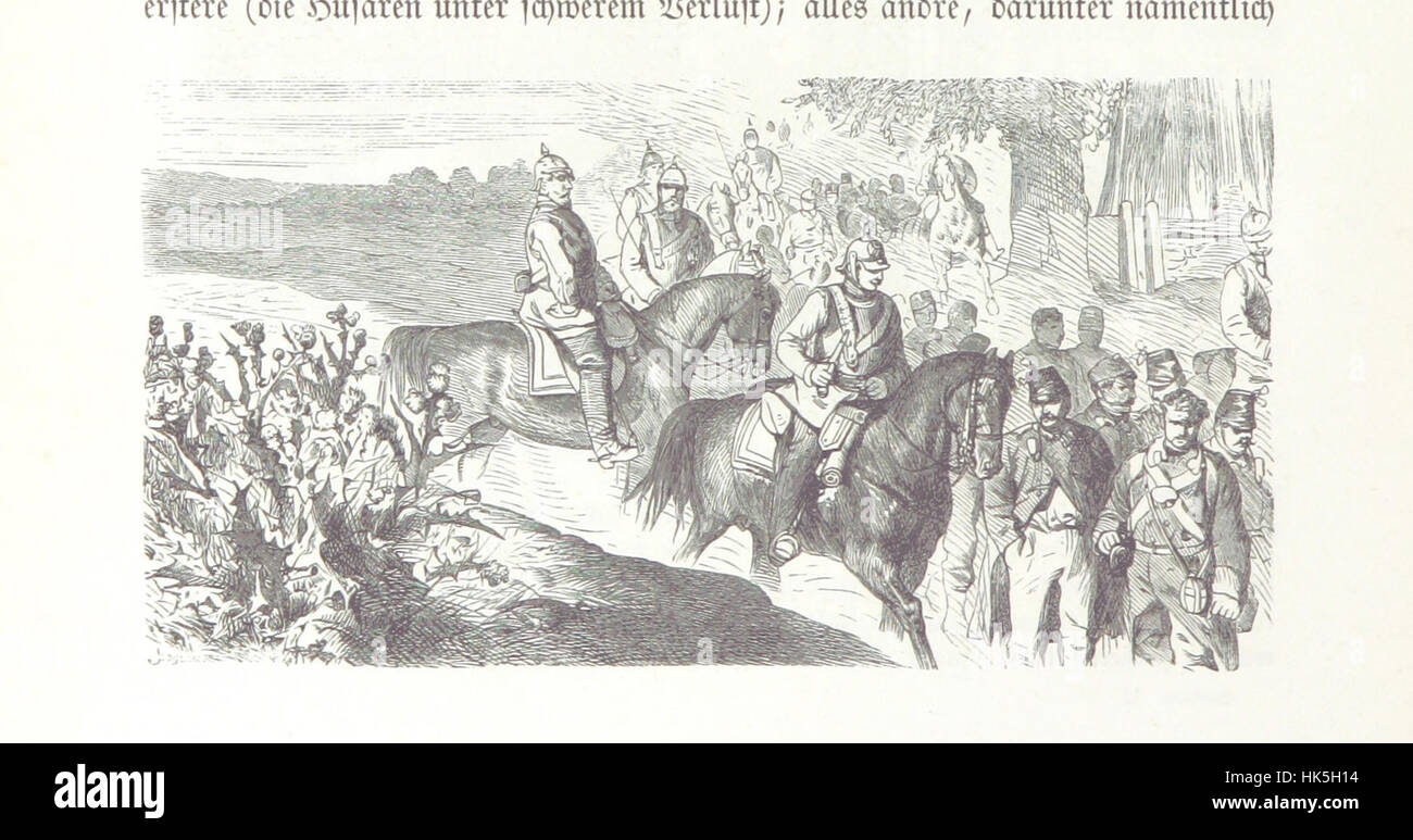 An image from 'Der deutsche Krieg von 1866,' illustrating key events ...