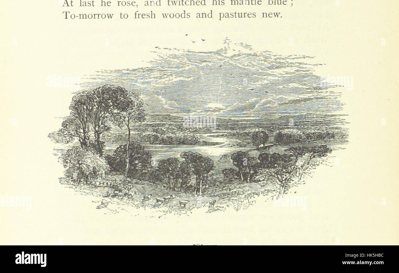 The image shows a page from 'Favourite English Poems and Poets,' a ...