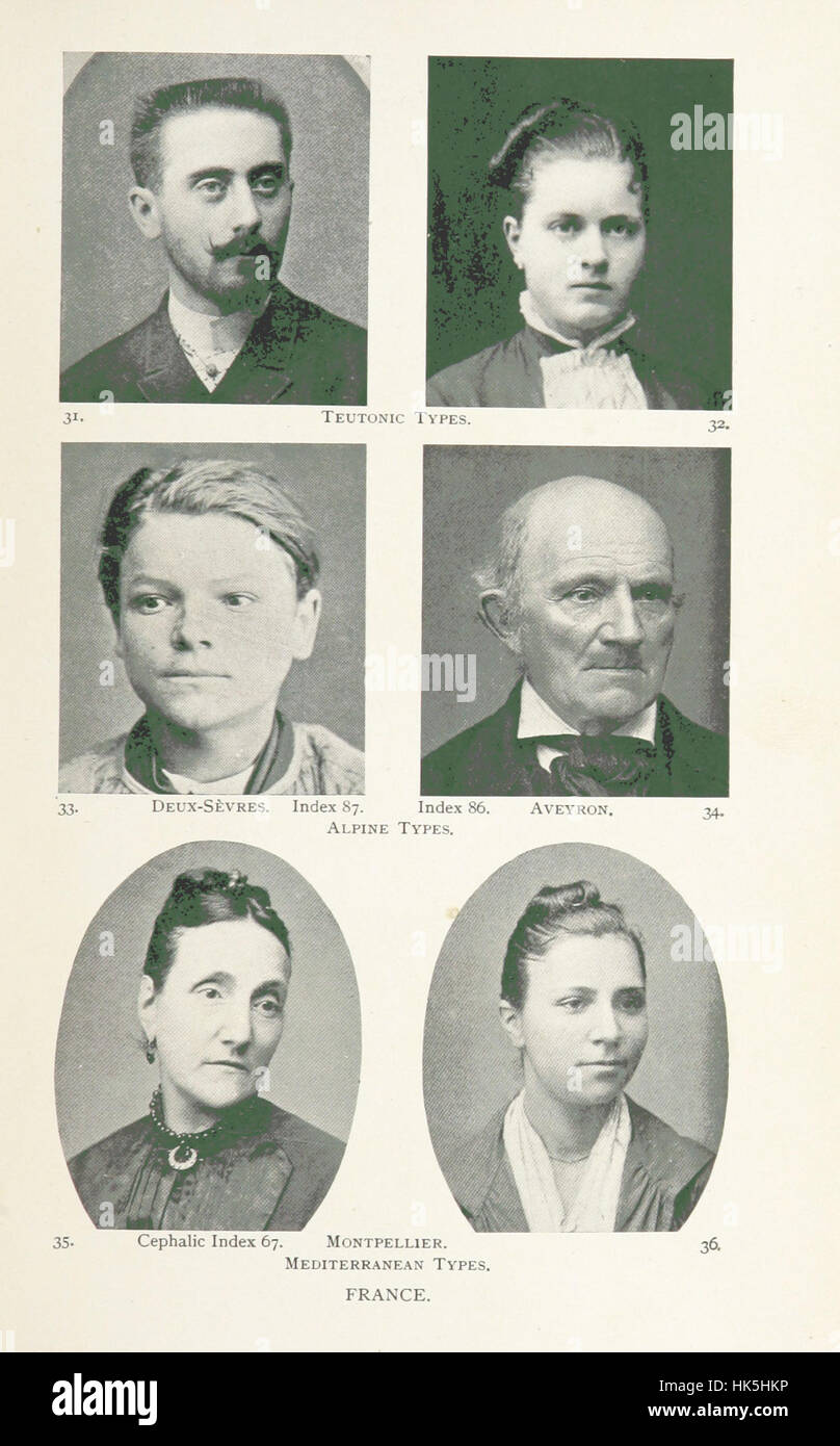 Illustration from 'The Races of Europe', a sociological study featuring ...