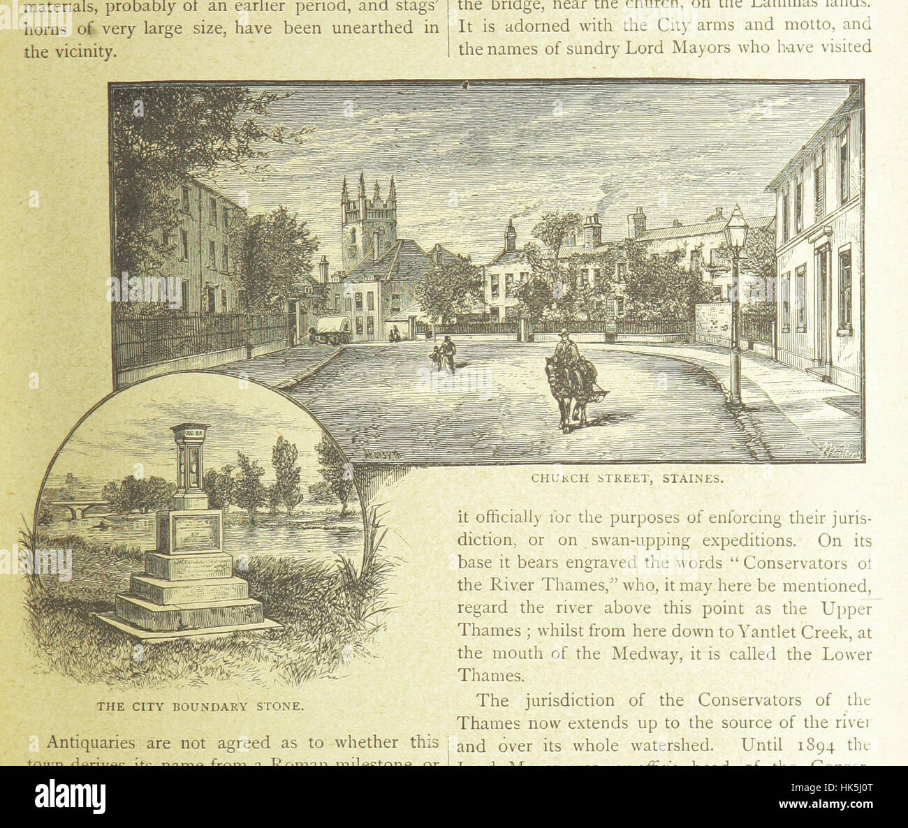 An illustration from 'Old & New London,' depicting the contrast between ...