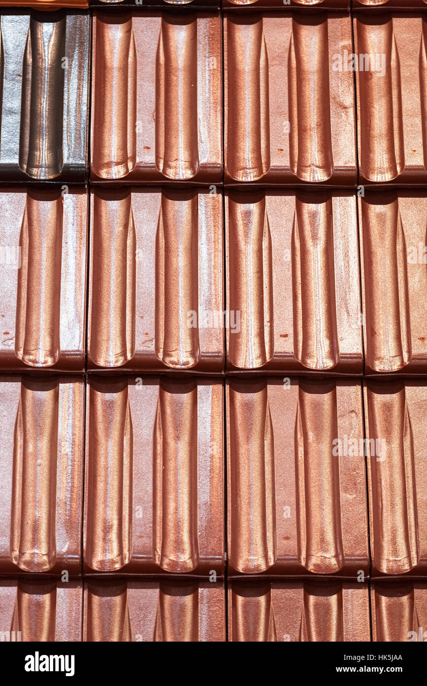 types of red tiles for roof to cover the house, note shallow depth of ...