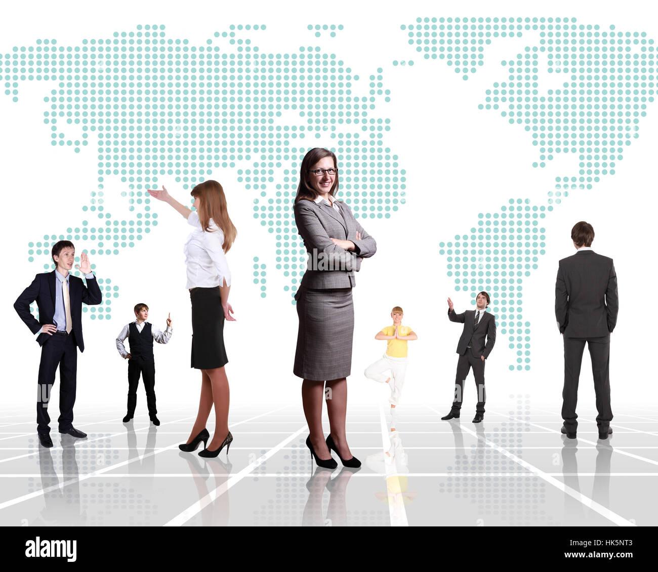 World map and people as symbol of social network Stock Photo - Alamy