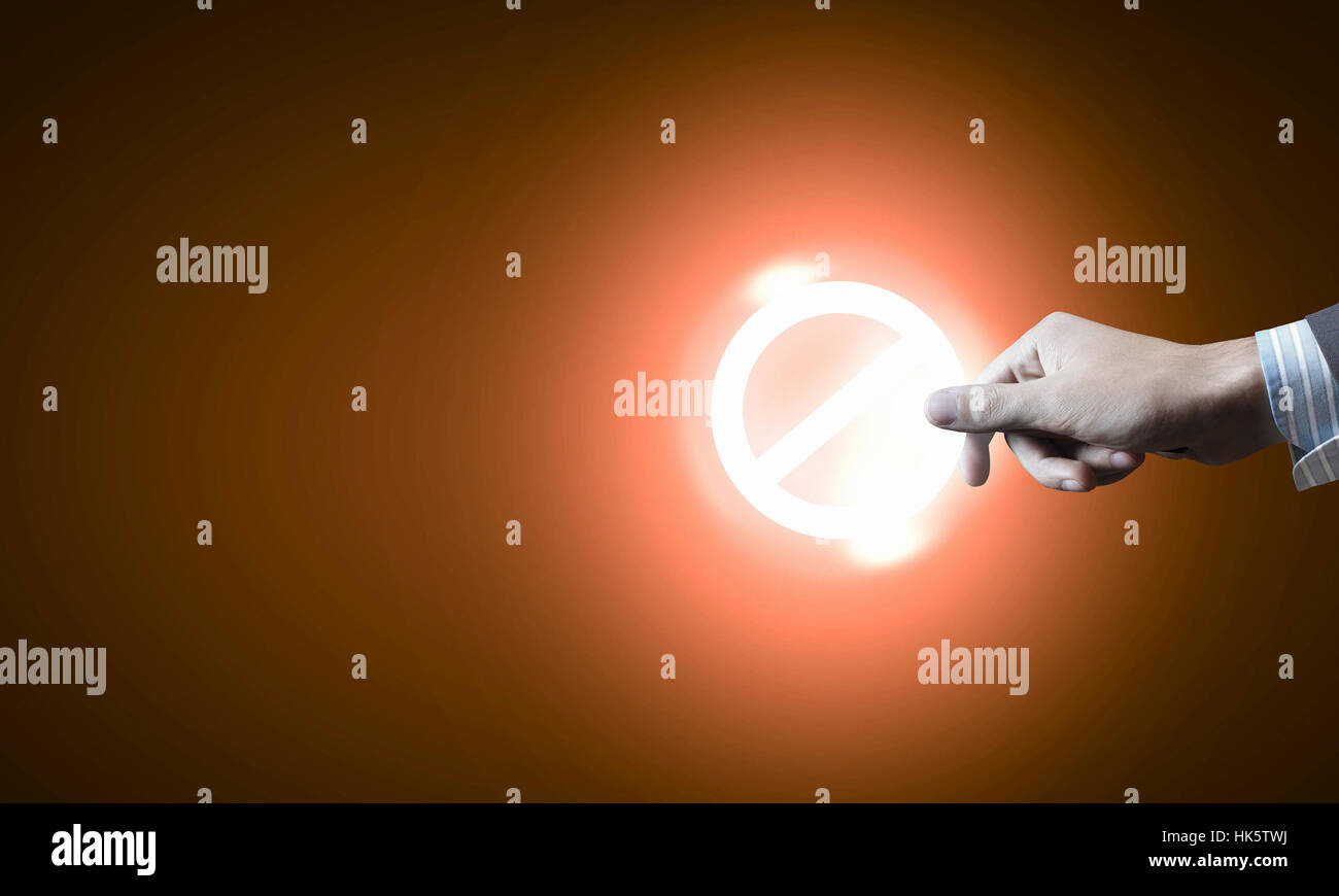 Hand stop button hi-res stock photography and images - Alamy