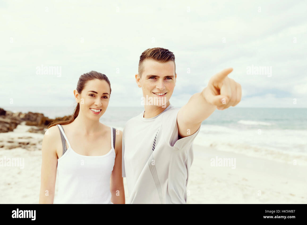 Male female runners together hi-res stock photography and images - Alamy