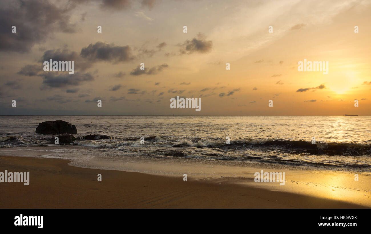 africa, beach, seaside, the beach, seashore, cameroon, sunset, africa ...