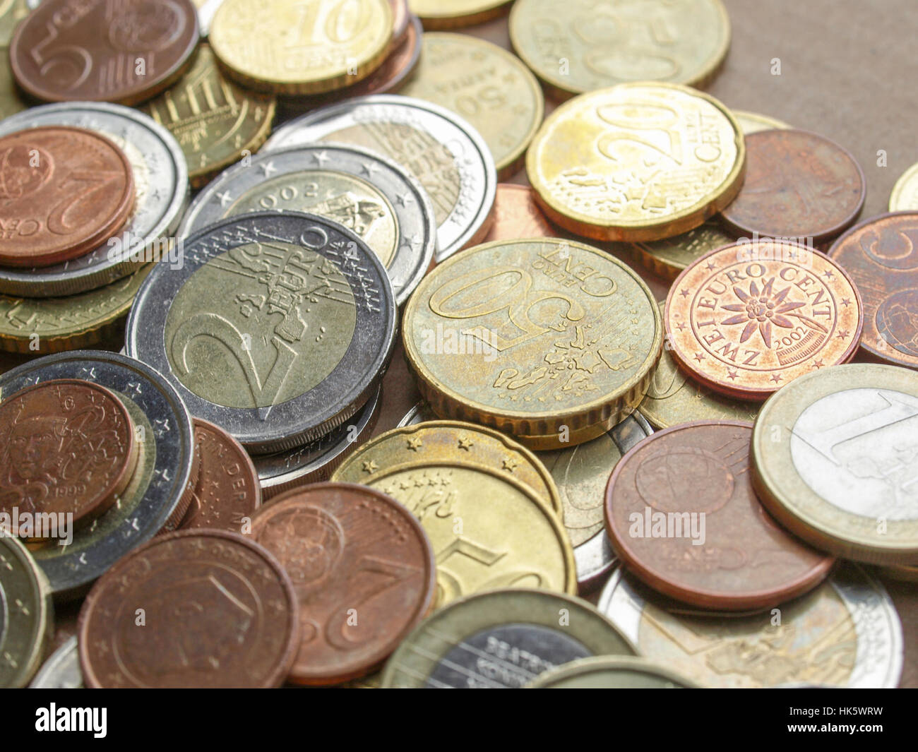Background of Euro coins money (European currency Stock Photo - Alamy