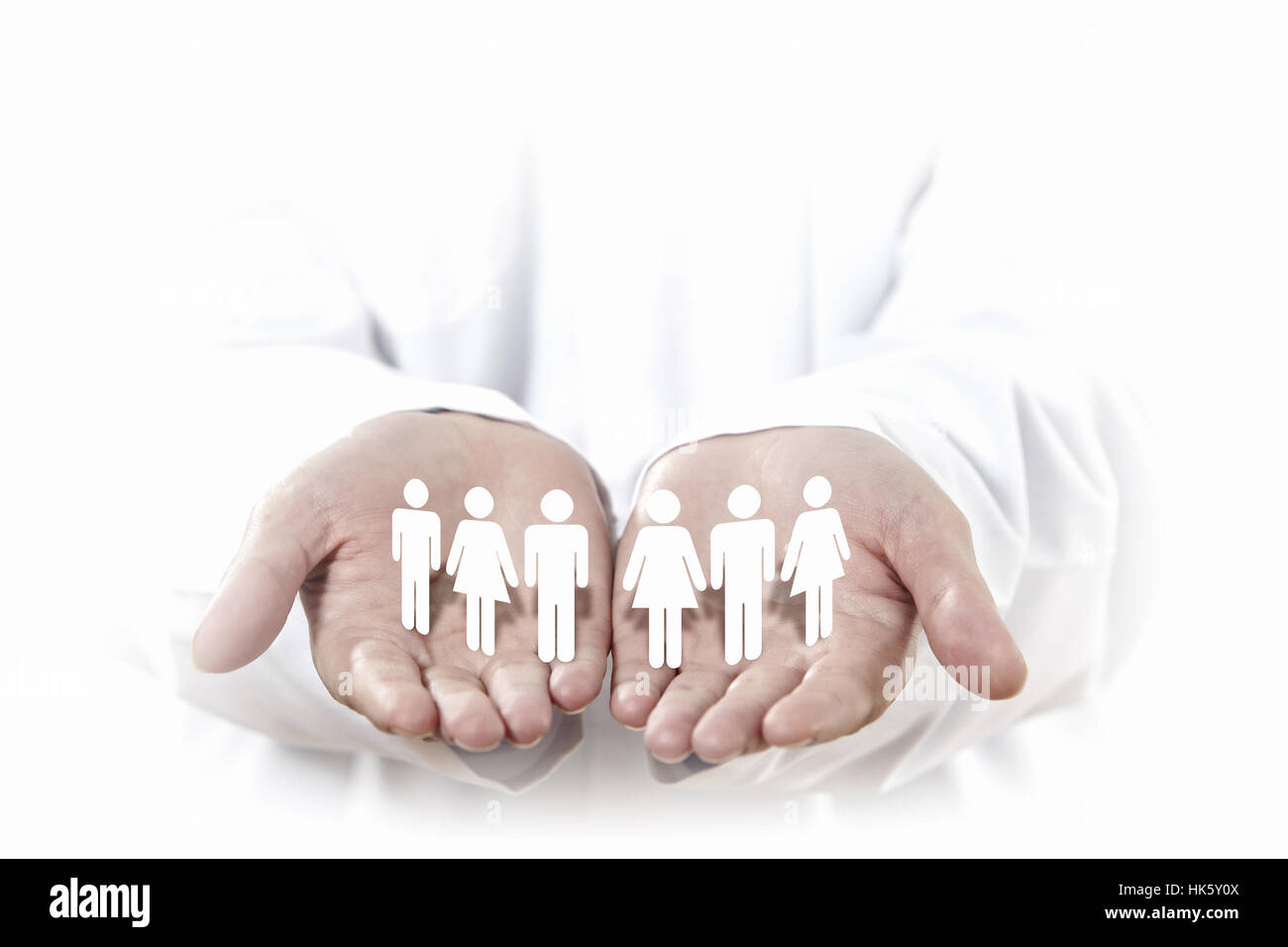 Female hands paper figures hi-res stock photography and images - Alamy