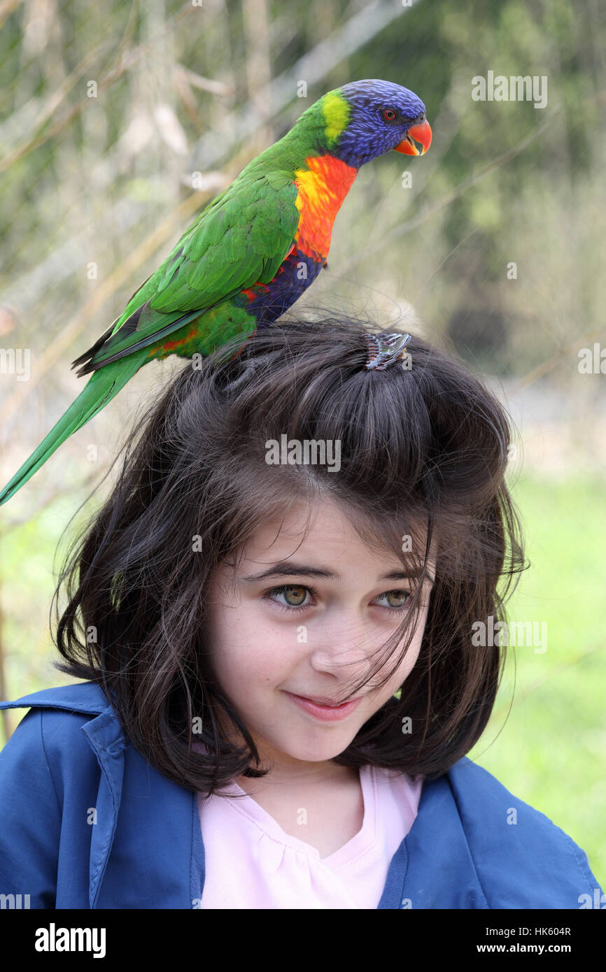 Parrot girl hi-res stock photography and images - Alamy