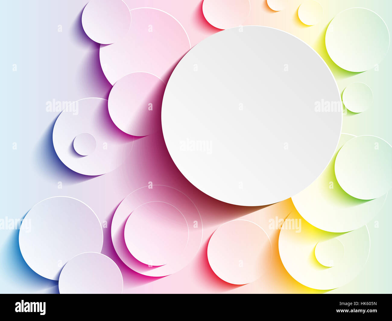 graphic, illustration, rainbow, circles, colour, design, shaping ...