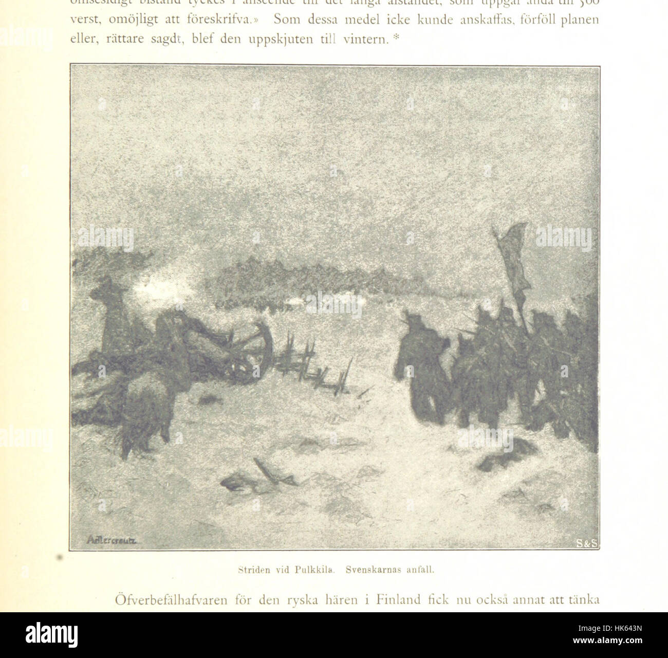 Image from 'Finska Kriget 1808-1809,' depicting the Finnish War, a ...