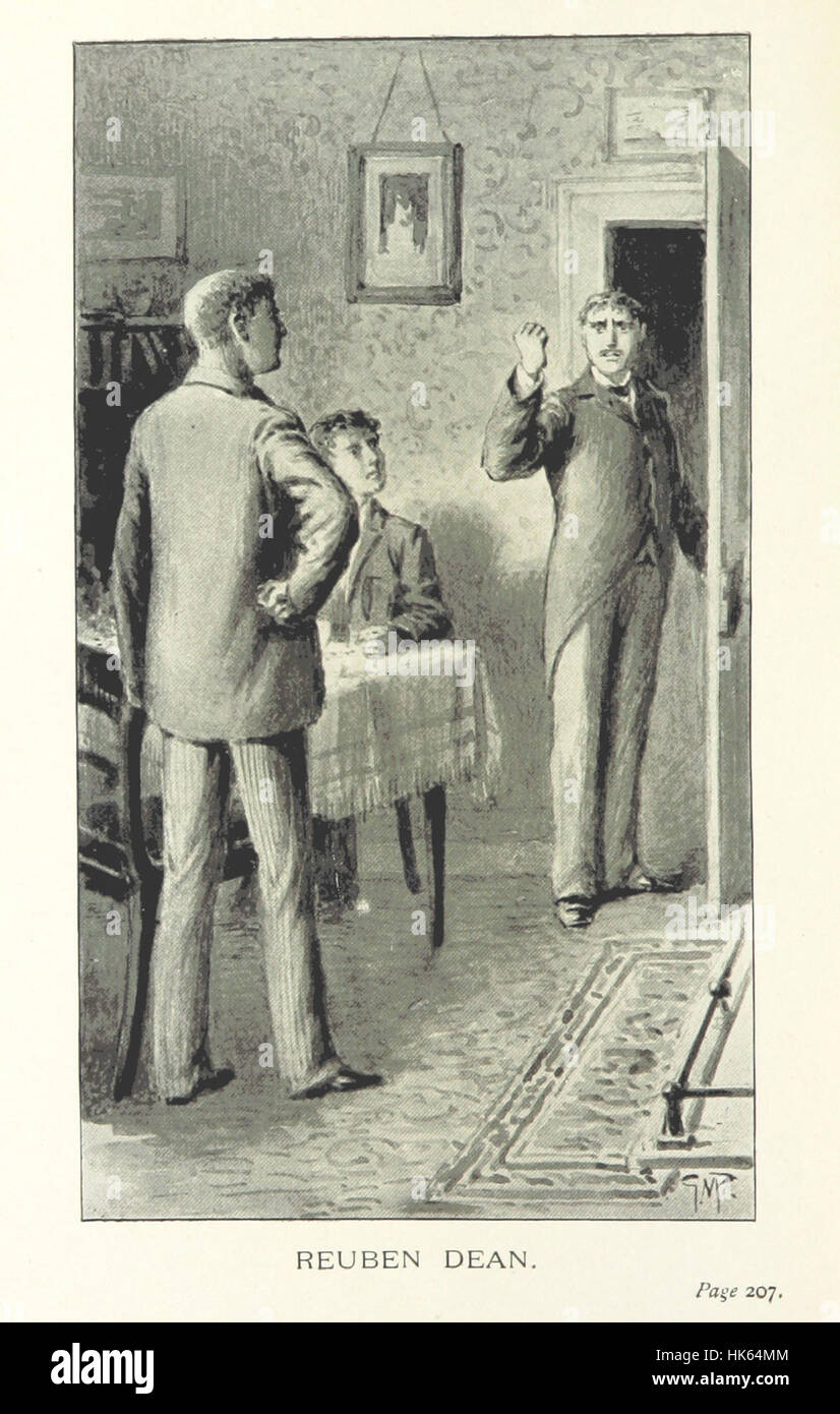 An illustration from 'Reuben Dean,' depicting key scenes from the tale ...
