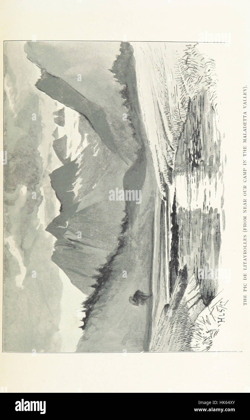 Illustration from 'Through the High Pyrenees', showcasing the mountain ...