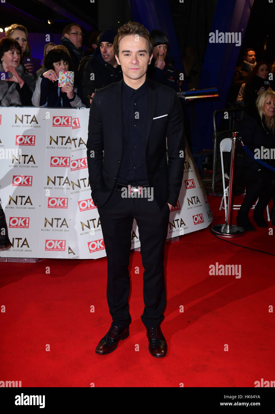 Jack P. Shepherd arriving at the National Television Awards 2017, held ...