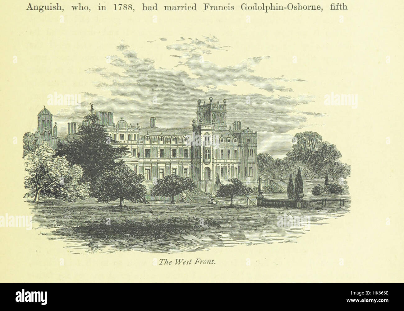 An illustration from 'The Stately Homes of England', depicting a grand ...