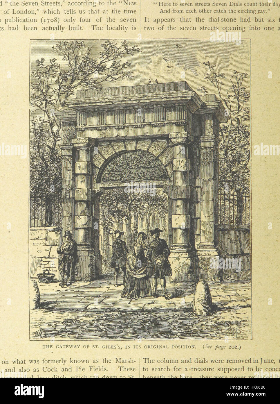 An illustration from 'Old & New London' depicting the transformation of ...