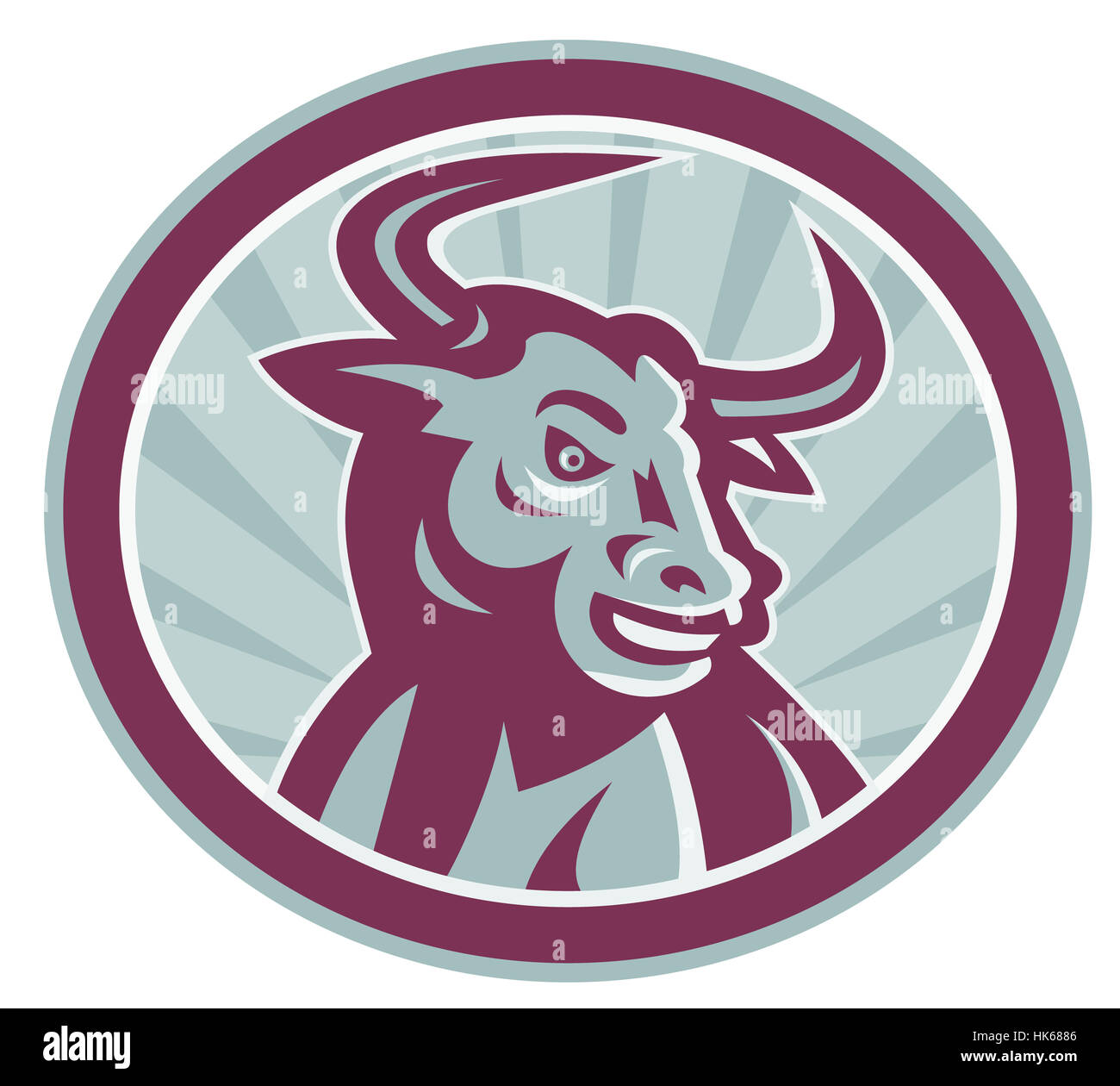 isolated, graphics, animal, bull, horn, illustration, cow, retro ...