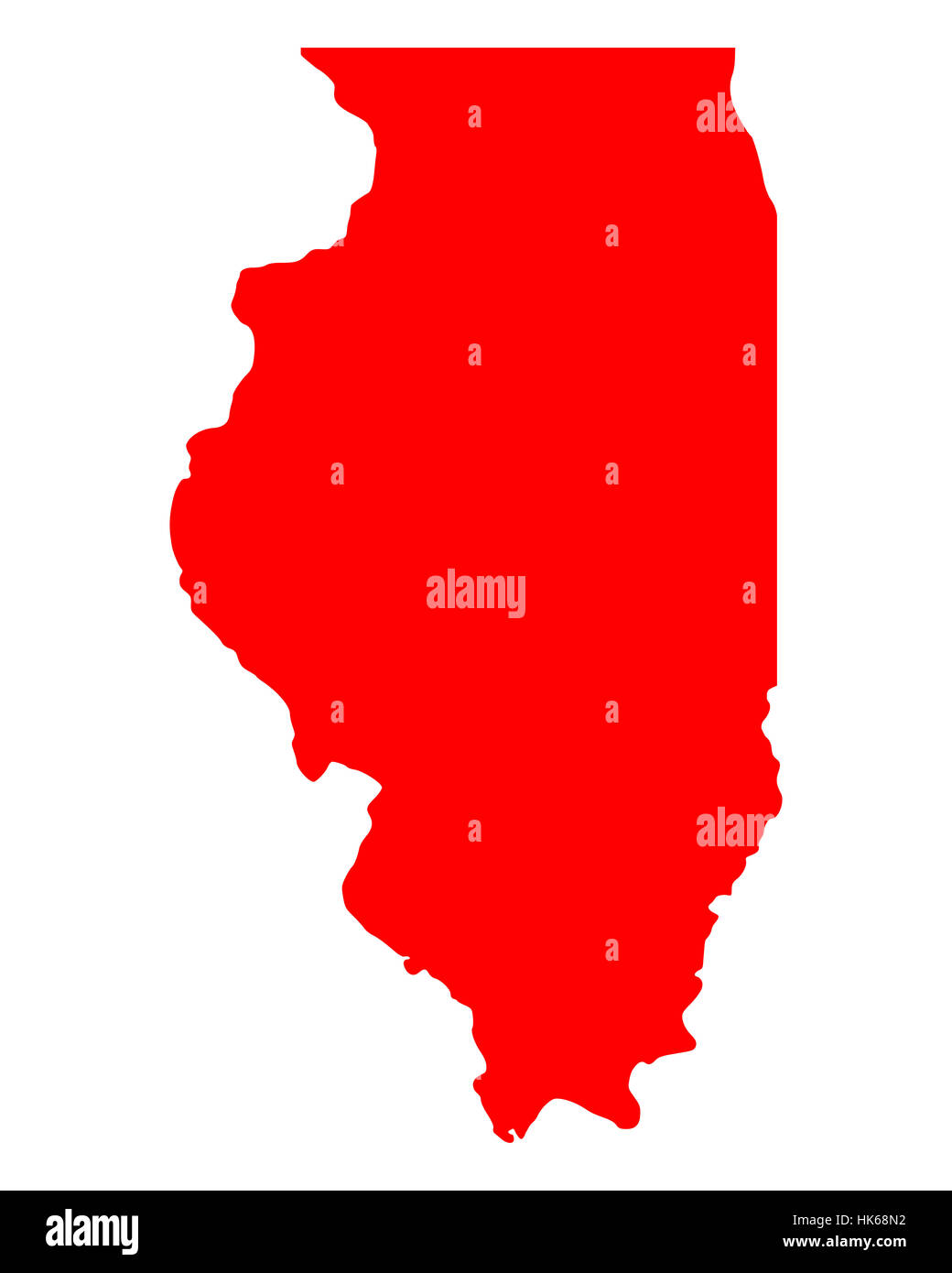 Karte von Illinois Stock Photo - Alamy