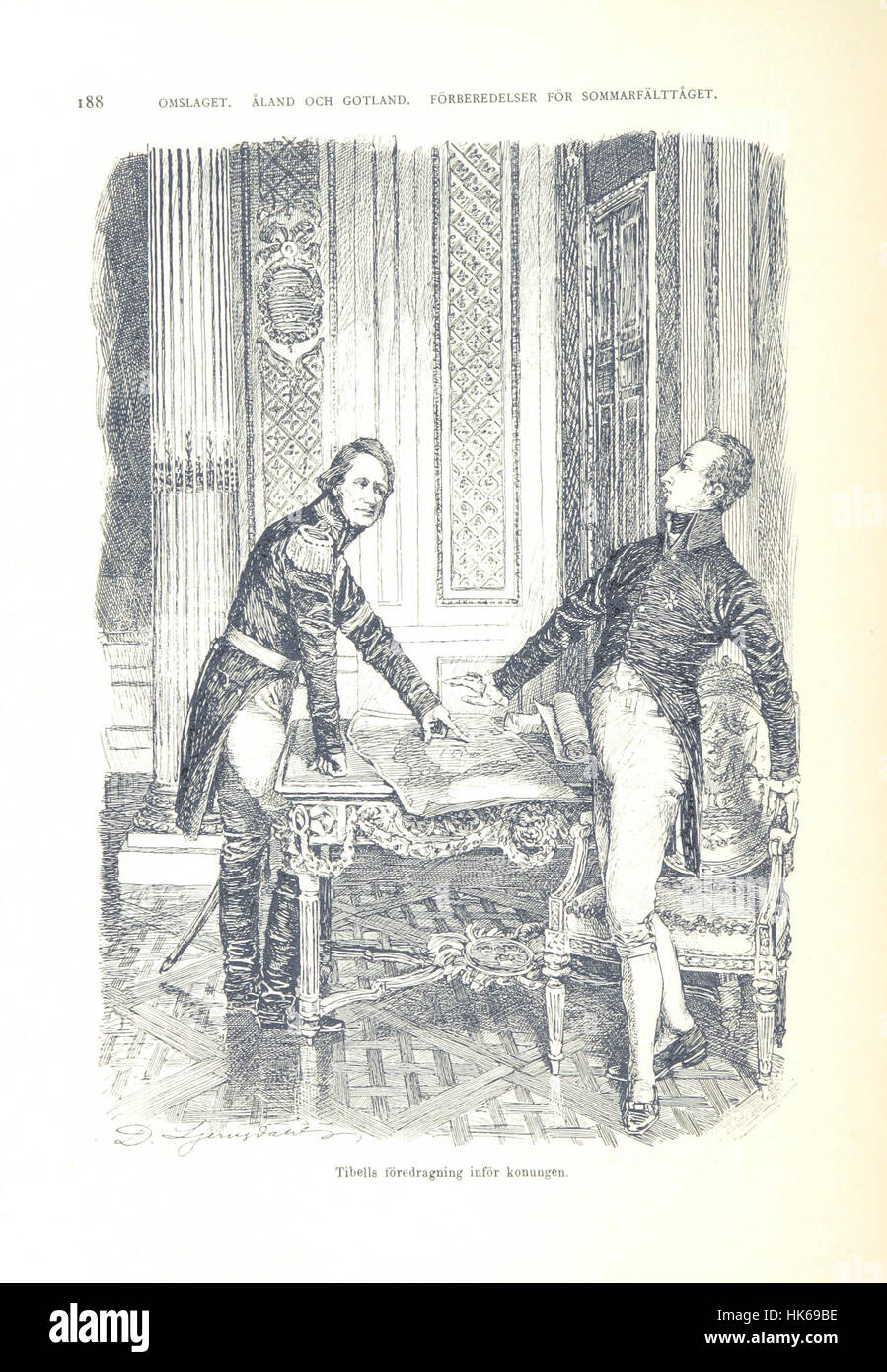 An illustration from 'Finska Kriget 1808-1809', focusing on key events ...