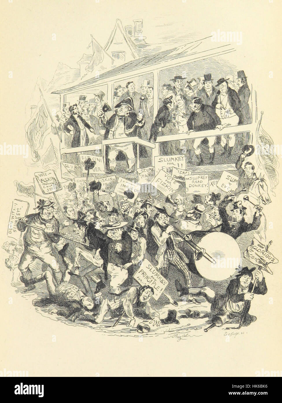 Illustration from 'Works of Charles Dickens', showing key scenes and ...