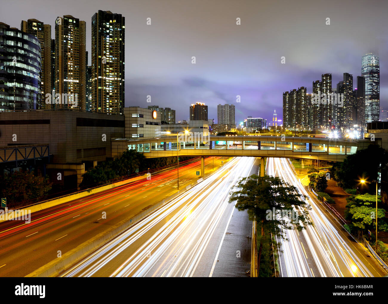 motion, postponement, moving, movement, city, town, tree, traffic Stock ...