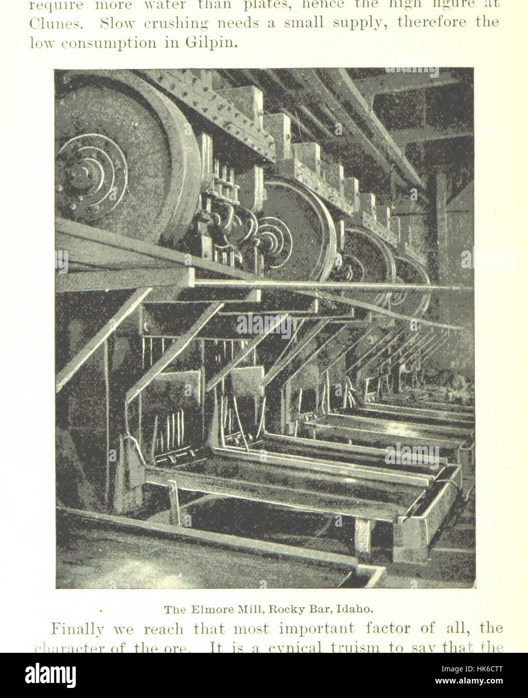 Image from 'The Stamp Milling of Gold Ores,' illustrating the process ...