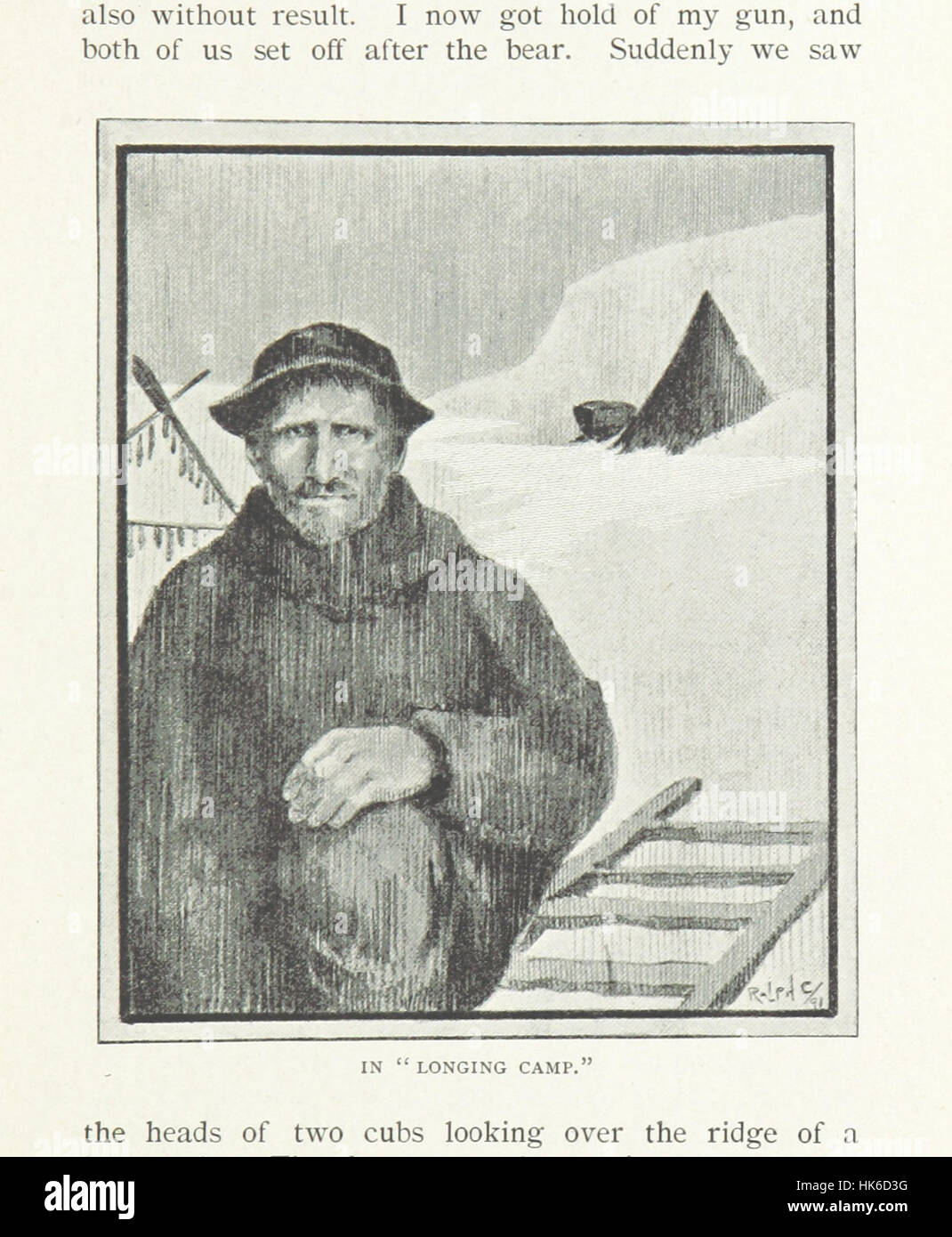 This image shows a moment from the Fram expedition, led by Fridtjof ...