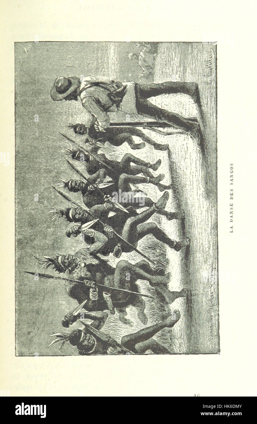 Illustration from 'Vers le Nil français' showing the French expedition ...