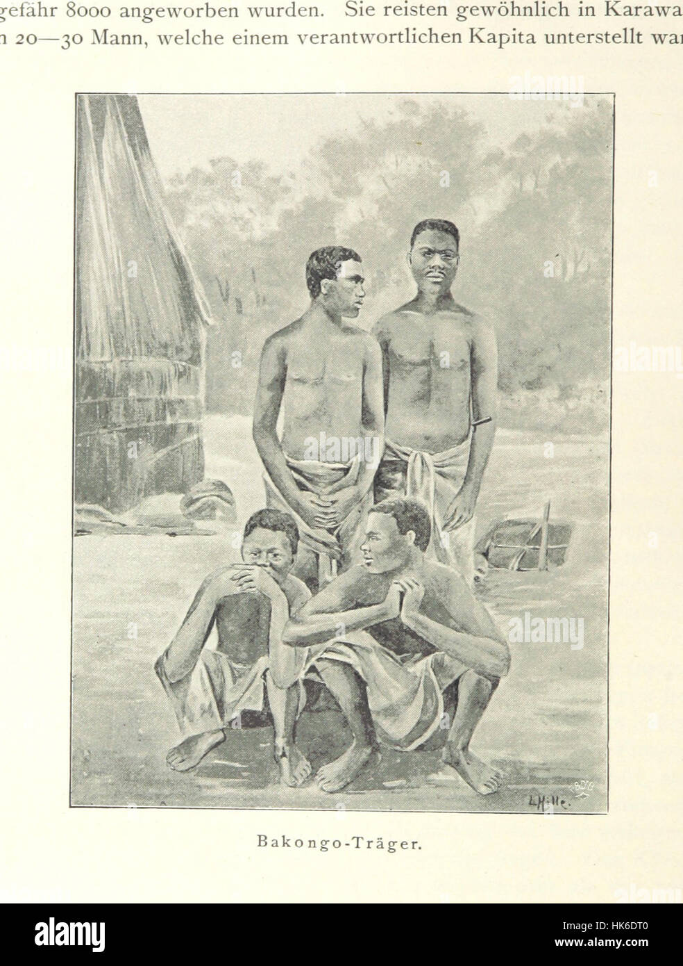 Image from 'Im afrikanischen Urwald', depicting the author's 1896 ...