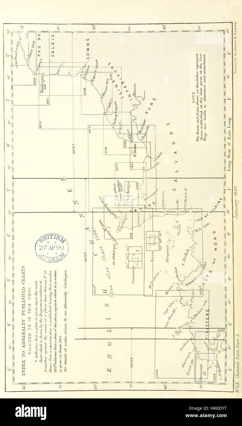Channel islands nautical chart map hi-res stock photography and images ...