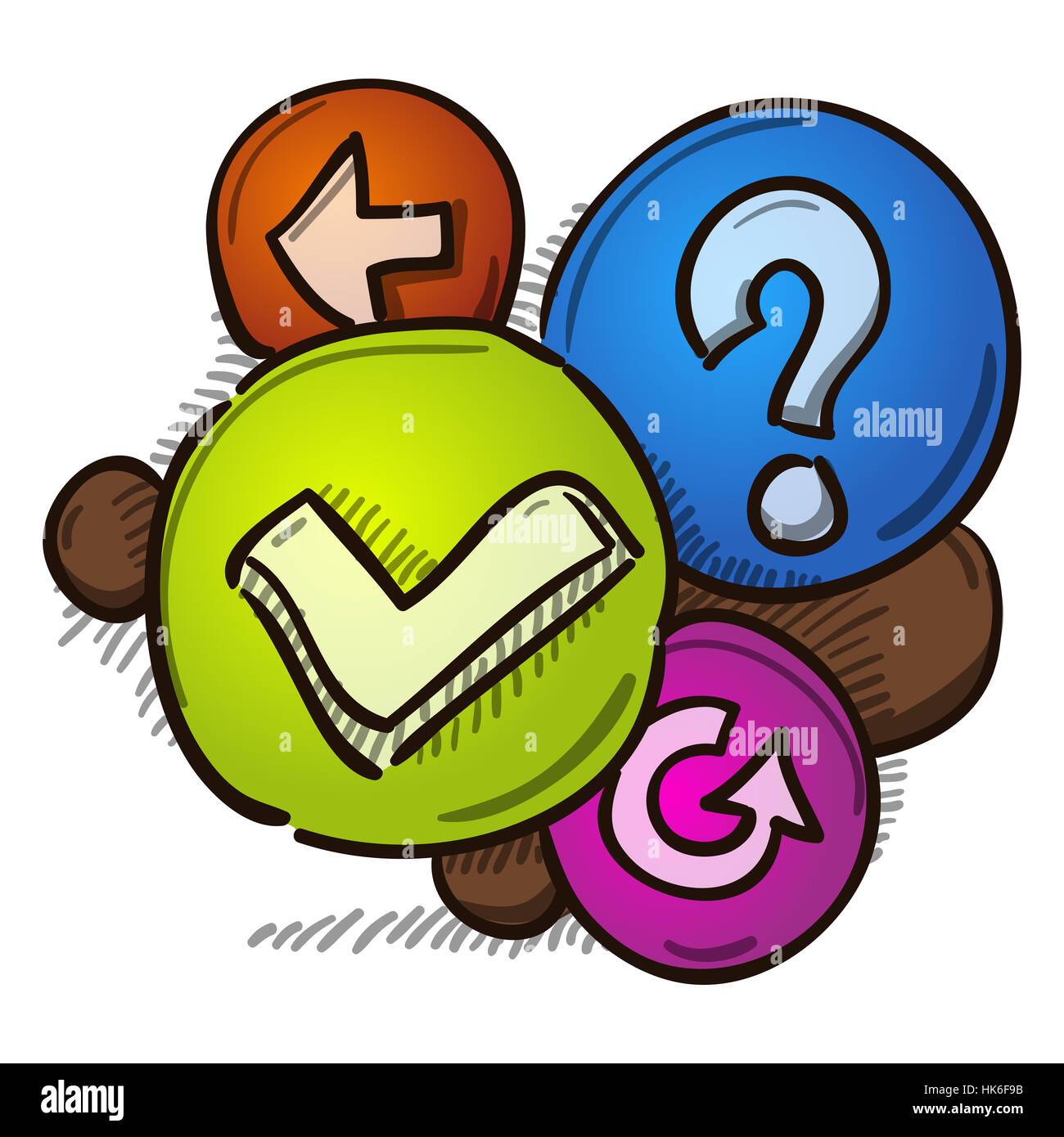 illustration, sign, icon, set, vector, tick, arrow, pictogram, symbol ...