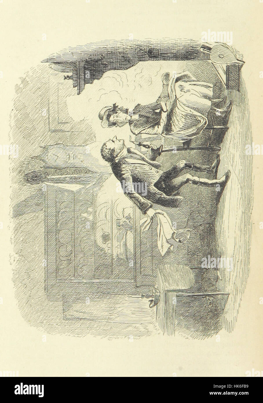 The image from 'Works of Charles Dickens' illustrates scenes from ...