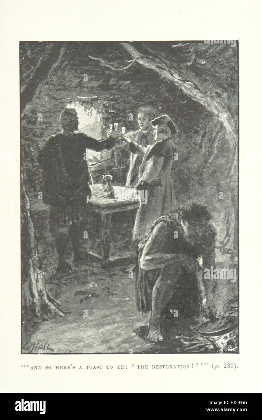 An illustration from 'Kidnapped,' depicting key scenes from the novel ...