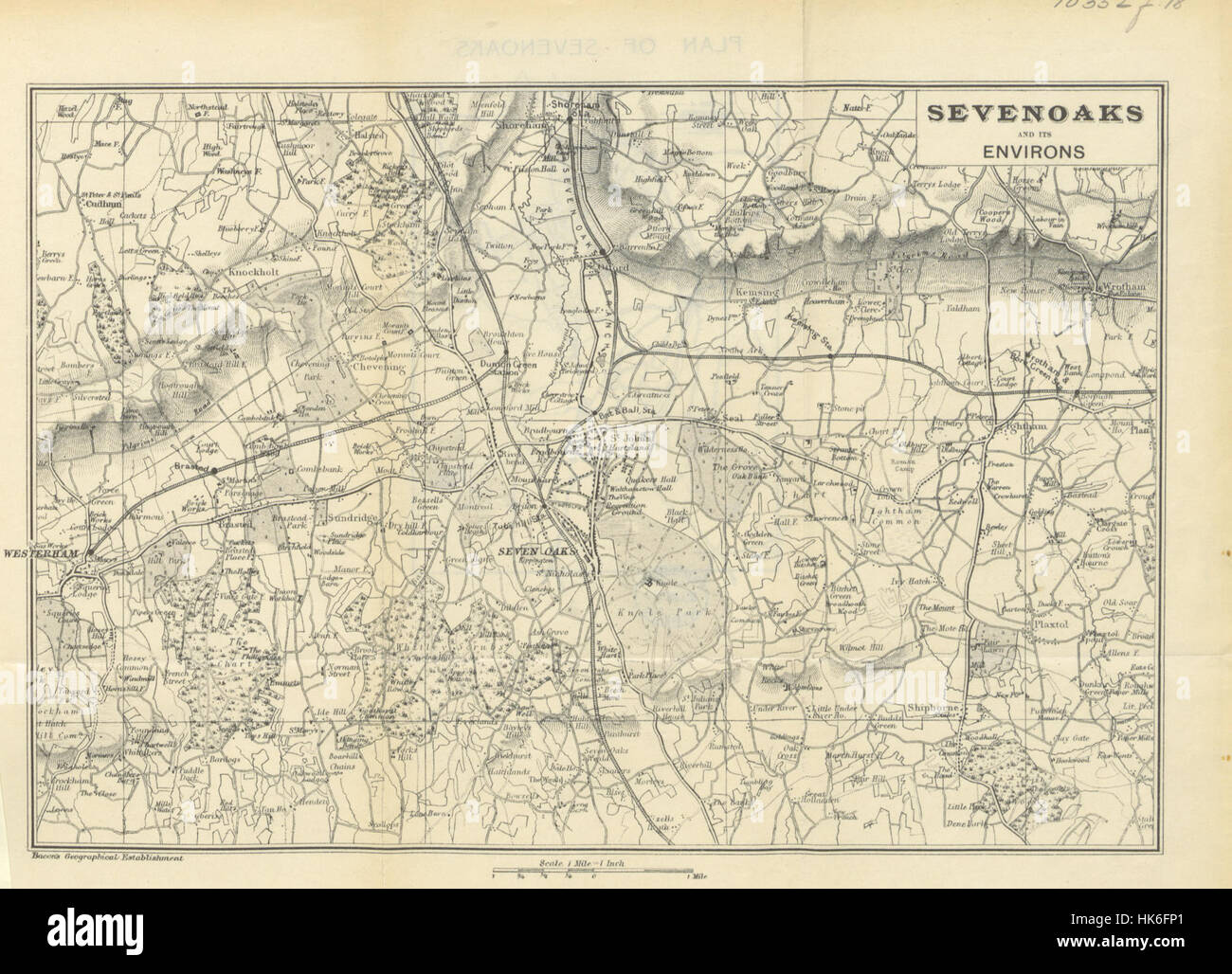 Map of sevenoaks hi-res stock photography and images - Alamy