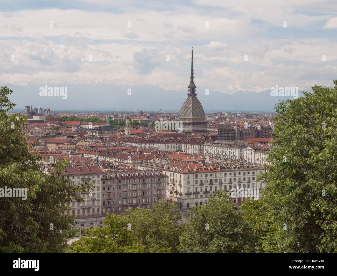 City of Turin (Torino) skyline panorama seen from the hill Stock Photo ...